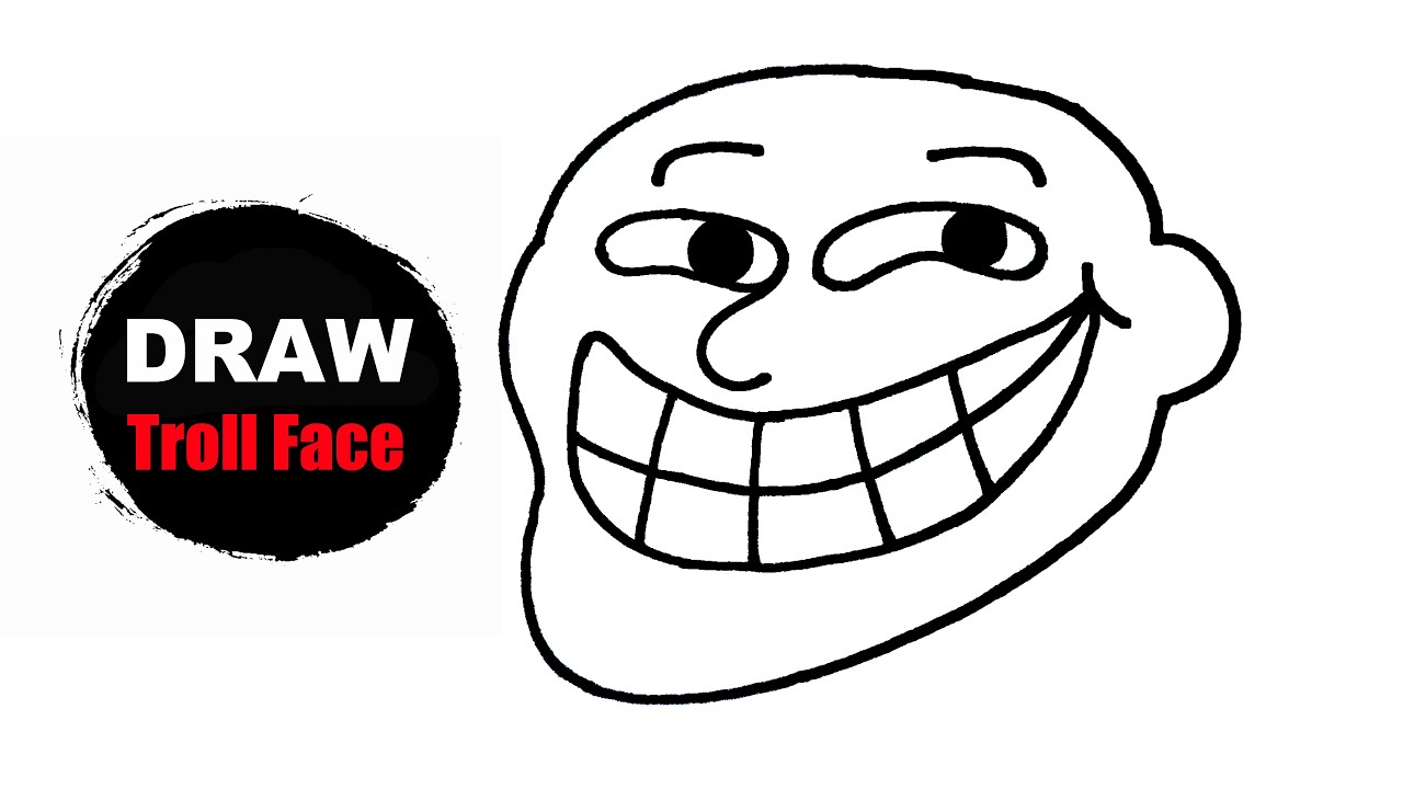 How To Draw Troll Face | Troll Face Drawing Easy Very Easy - YouTube