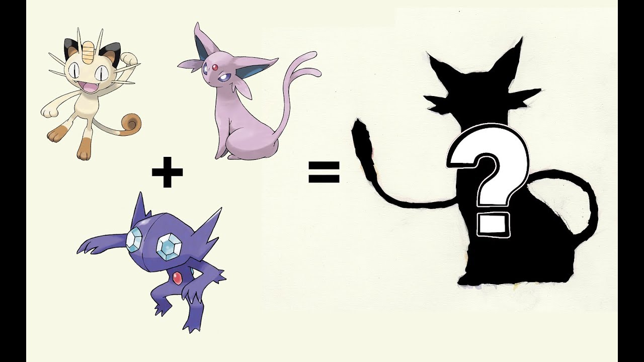 Pokemon Fusion Drawing #4: Meowth Espeon Sableye - YouTube