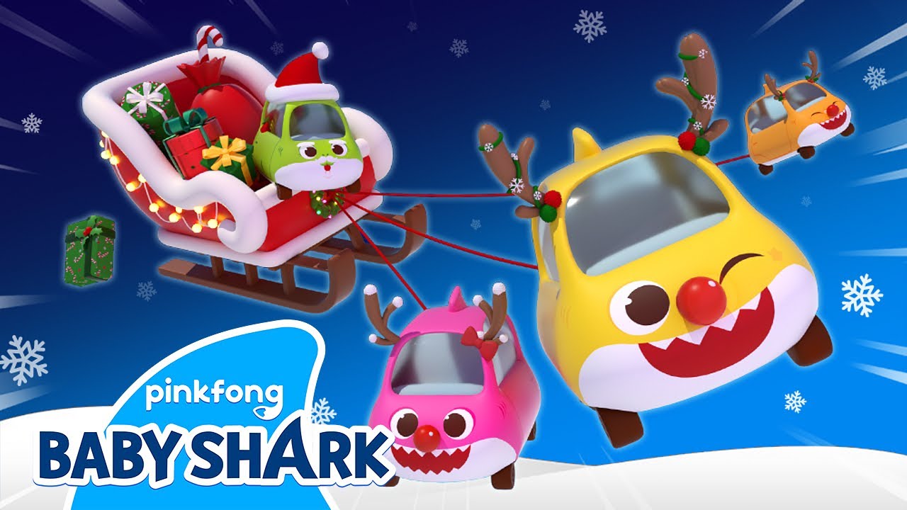 🎅 Baby Shark's Jingle Bells | Christmas Baby Shark | Baby Shark Toy Car ...