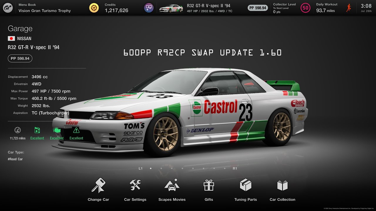 [Gran Turismo 7] R32 GT R spec II'94 R92CP "OP" 600pp tune - YouTube