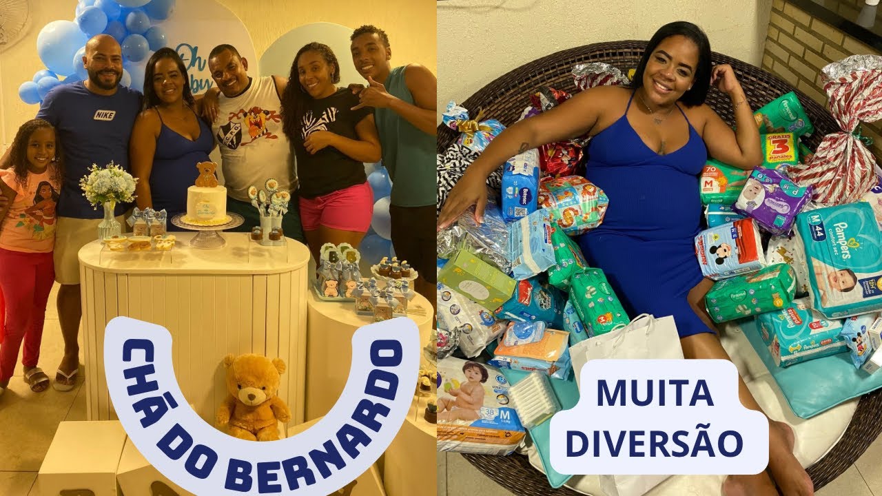 CHÁ DO BERNARDO!PISCINA! BRINCADEIRAS!Alegria em família!!! - YouTube