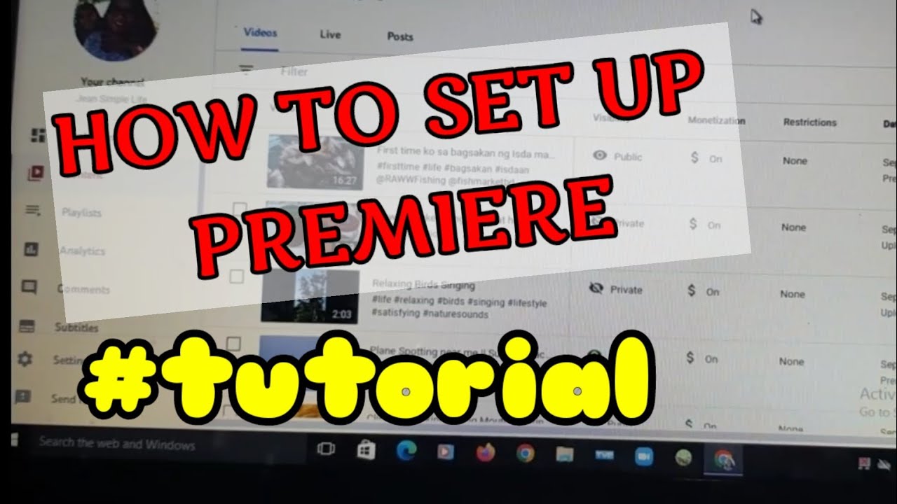How to Set Up Premiere on YouTube #tutorial 5:00 - YouTube