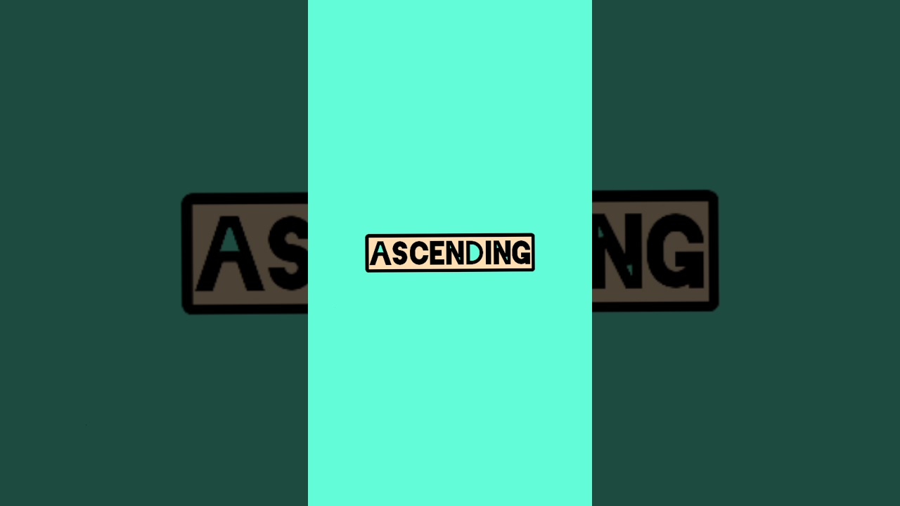 Ascending And Descending YouTube ascending-and-descending-youtube