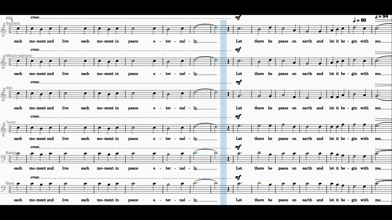 Let There be Peace on Earth Baritone predominant - YouTube