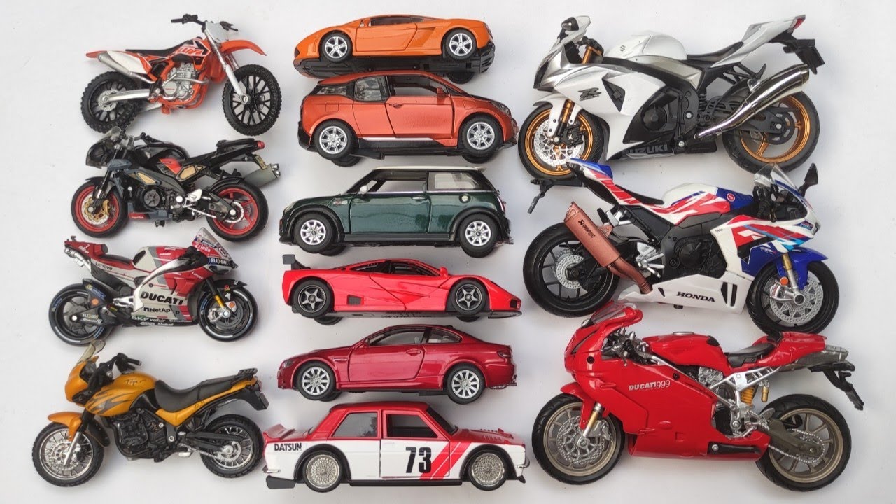 Various Collection Model Cars & Bikes, Suzuki HSX R1000, Ducati, Honda ...