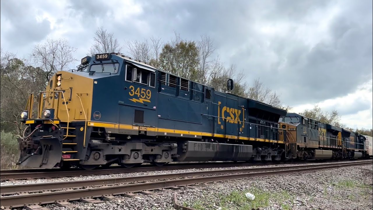 CSX ET44AH 3459 Leads M442-26 at Crawford, FL - YouTube