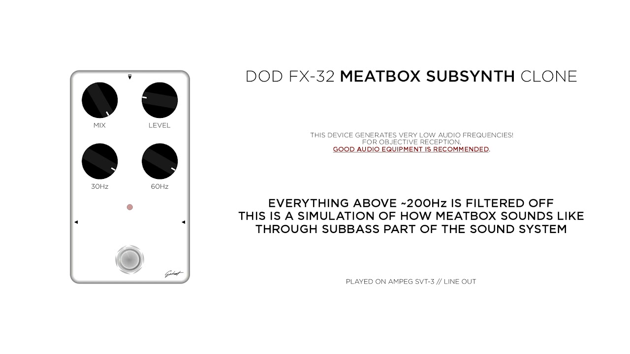 DOD FX-32 MEATBOX SUBSYNTH CLONE - YouTube
