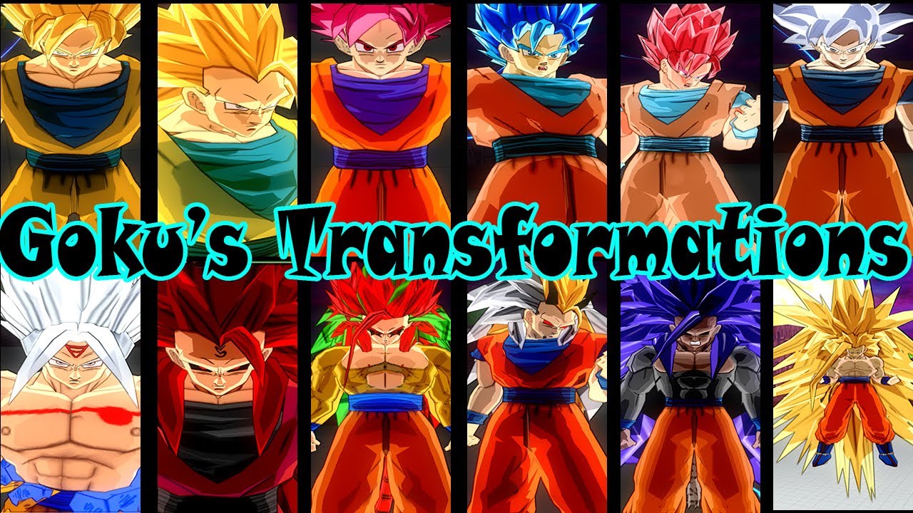 🟢Goku's ALL TRANSFORM INTO A SSJ INFINITY - Dragon Ball Z Budokai ...