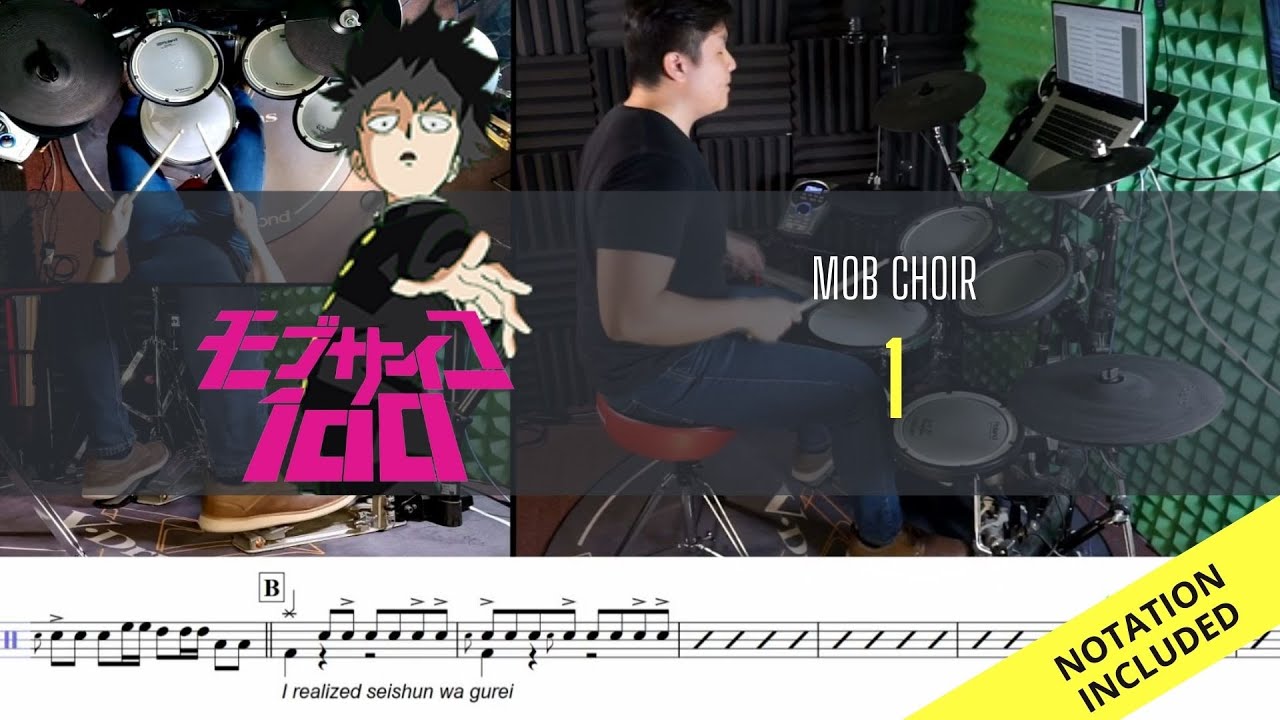 Mob Psycho 100 OP 3 Full| Mob Choir| 1| Drum Cover| Raymond Goh - YouTube