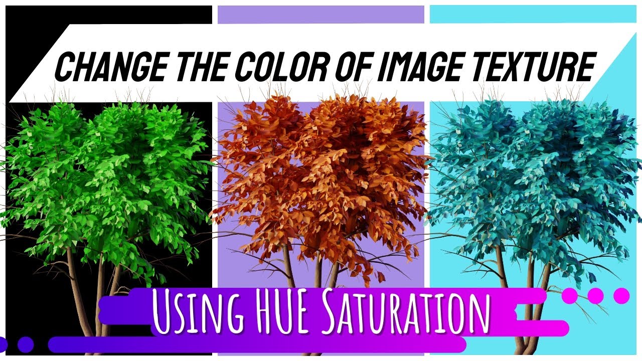 How to Change Hue of IMAGE TEXTURE and HDRs in Blender!! | Quick ...