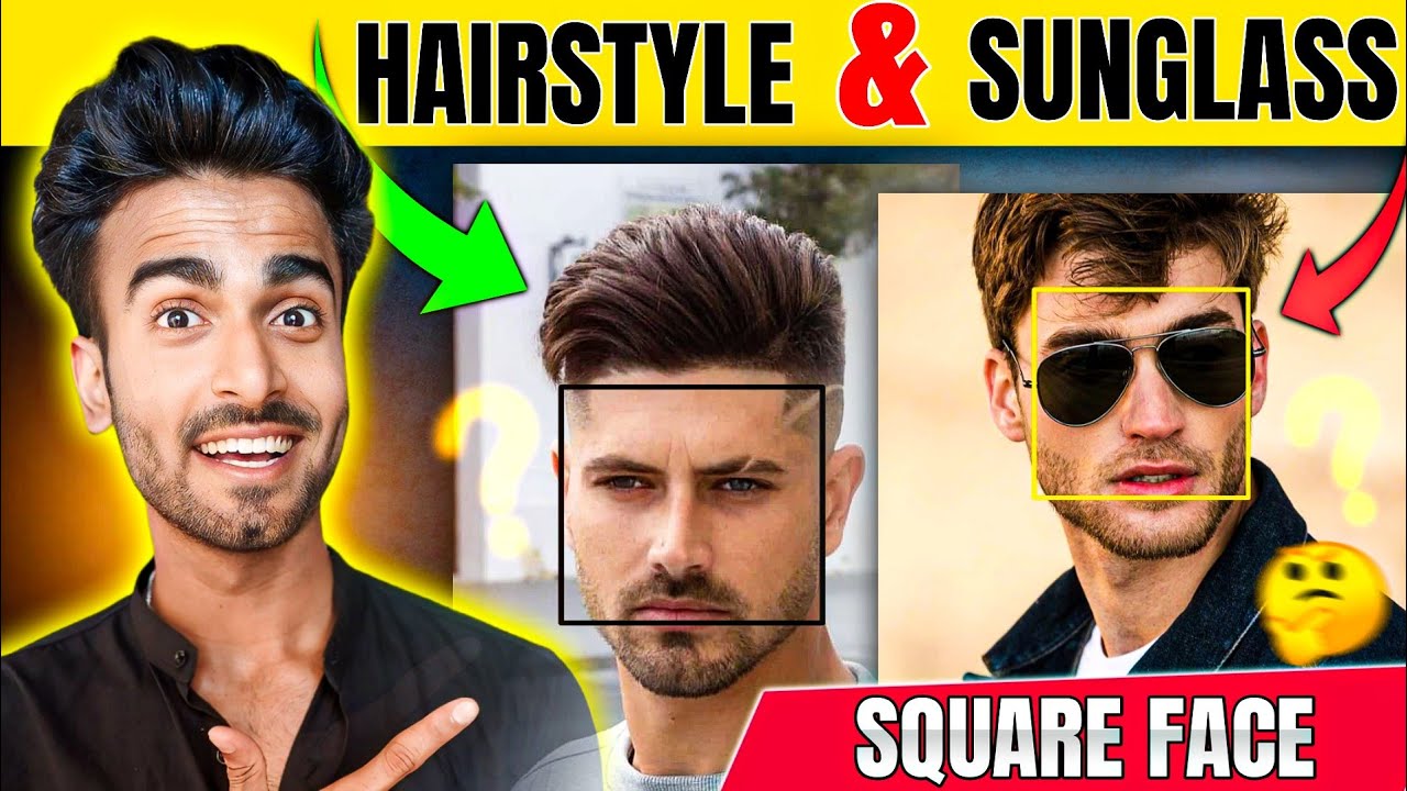 🔥Square face shape hairstyle and sunglasses | Best Hairstyle For Square ...