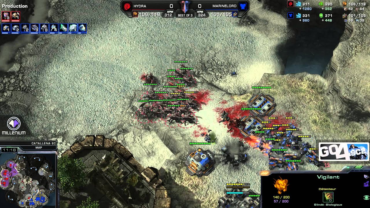 GO4SC2 #446 1/2 Marinelord vs Hydra Game 1 - YouTube