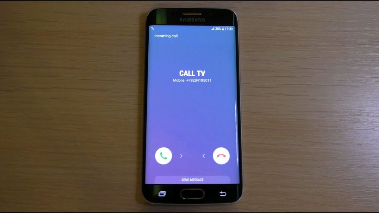 Samsung Galaxy S6 edge Incoming Call - YouTube