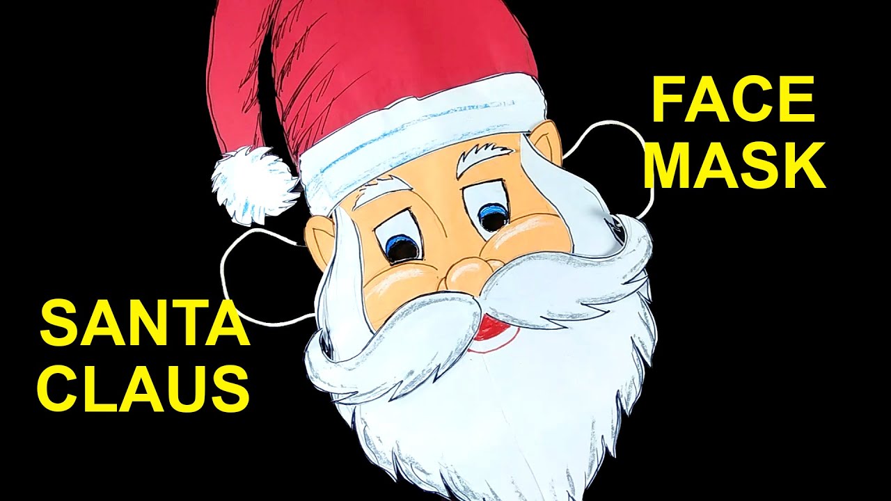 santa claus mask | how to make santa claus face mask #jingle bell - YouTube