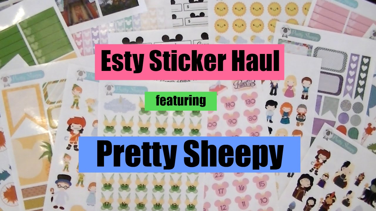 Etsy Sticker Haul featuring Pretty Sheepy - YouTube