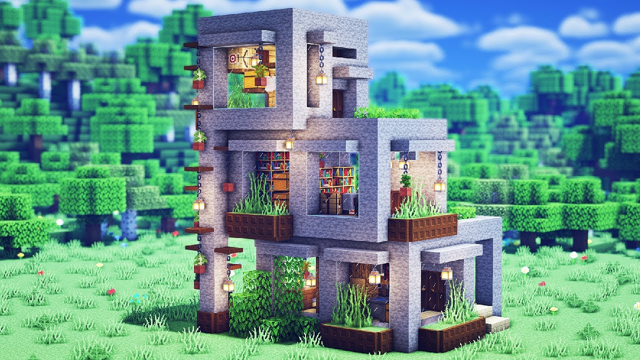 Minecraft: How To Build a Survival Stone House - YouTube