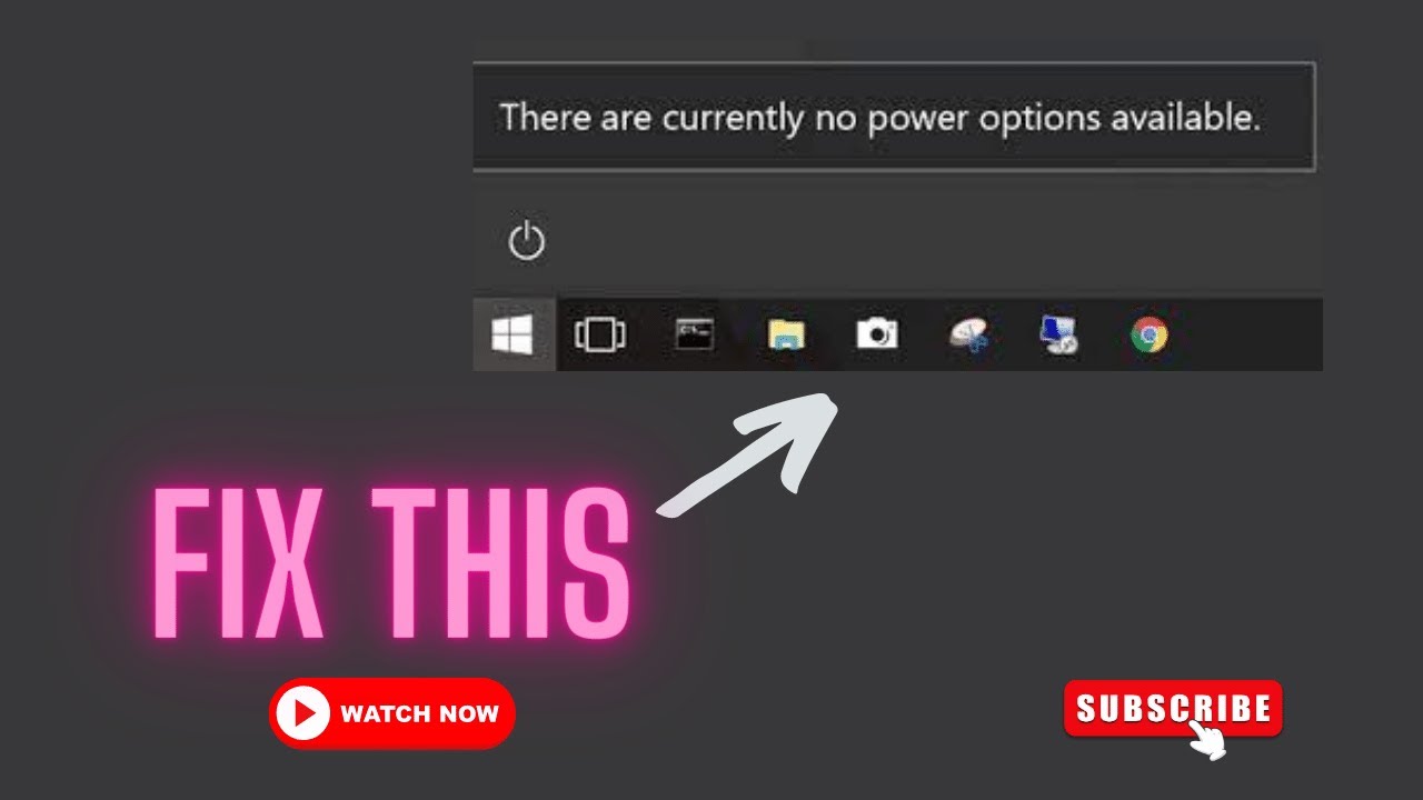 How to Fix "There are Currently No Power Options Available" - YouTube