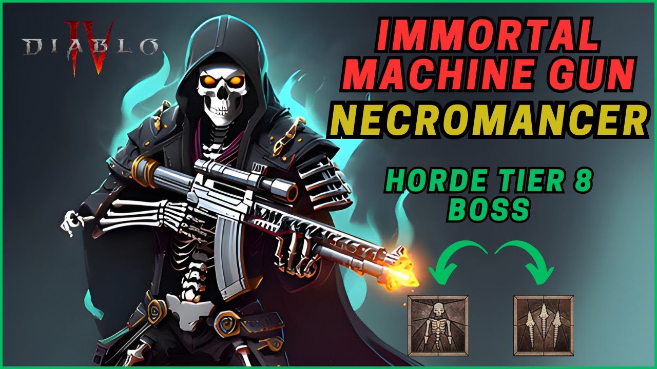 Diablo 4 Season 5 - Rapid Bone Splinter Necromancer Horde T8 Boss - YouTube