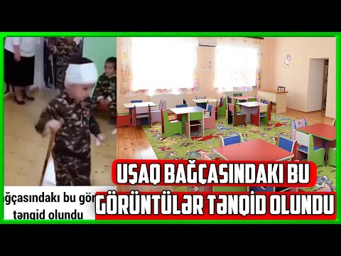Uşaq bağçasındakı bu görüntülər tənqid olundu - Video