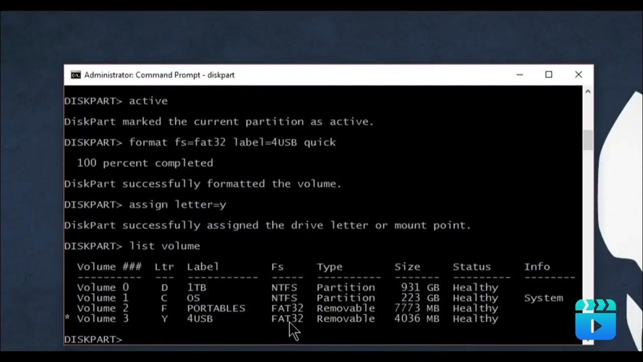 How to Format a Drive using Command Prompt/Diskpart | Any Windows OS - YouTube