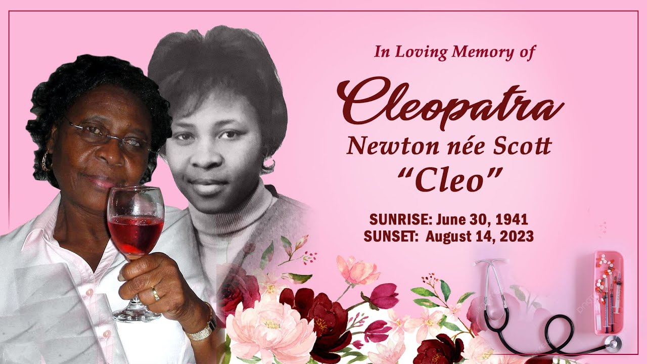 Celebrating The Life of Cleopatra Newton Nee Scott - YouTube