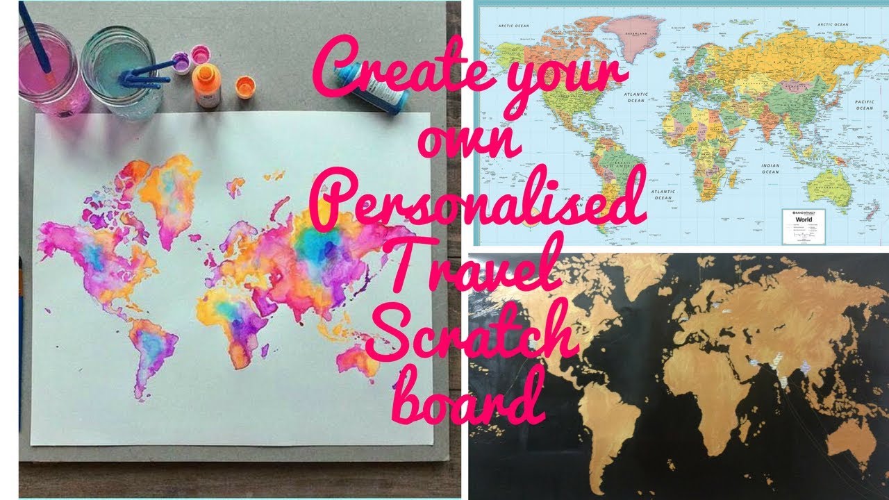 DIY your own Personalised Travel Scratch World Map Poster | room decor ...