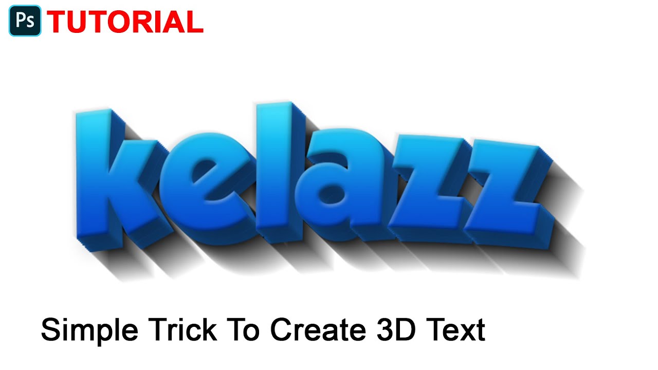 Simple Trick To Create 3D Text On Photoshop YouTube simple-trick-to-create-3d-text-on-photoshop-youtube