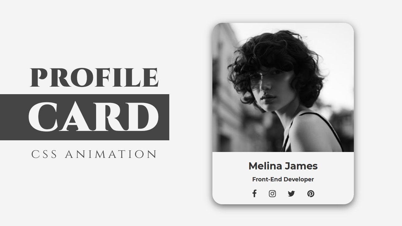 Animated Profile Card Using HTML & CSS - YouTube