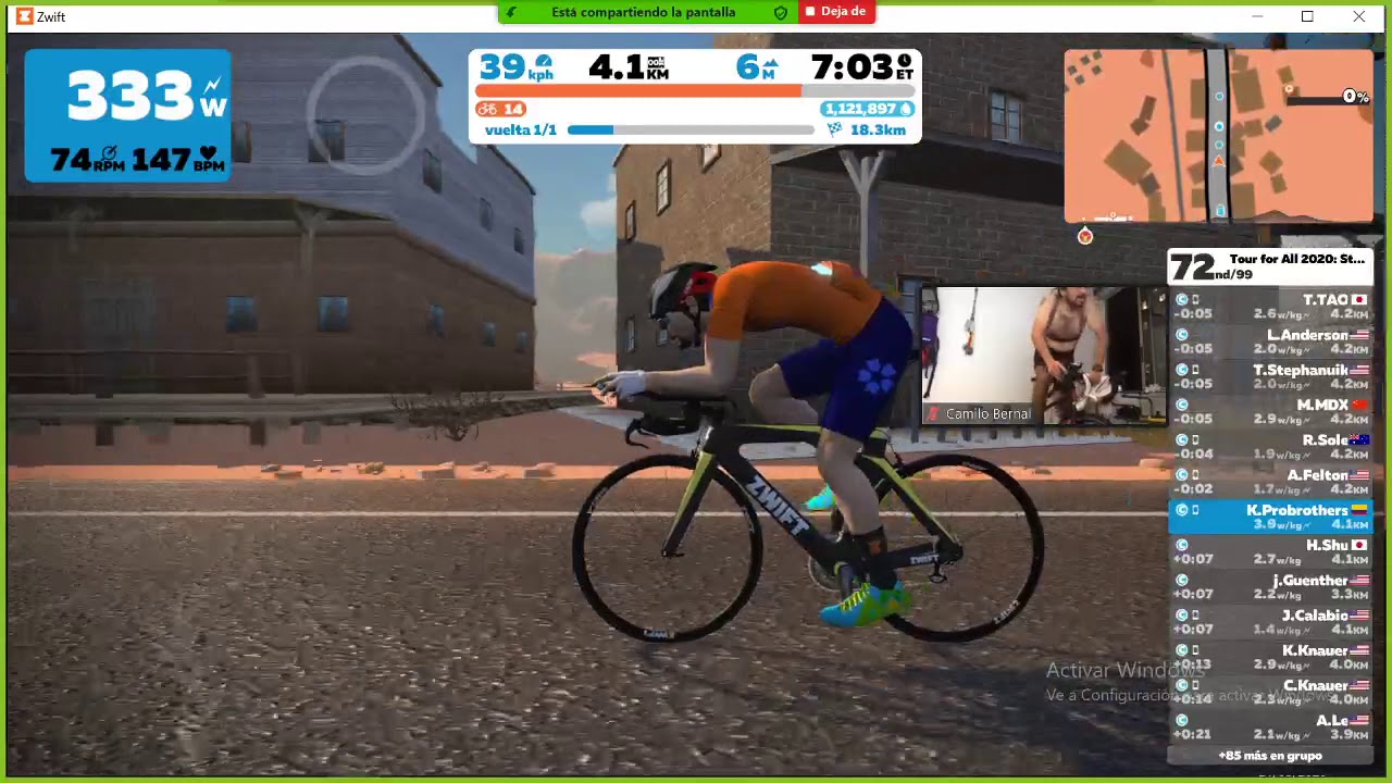 race 7 etapa 5 tour for all kmo zwift - YouTube