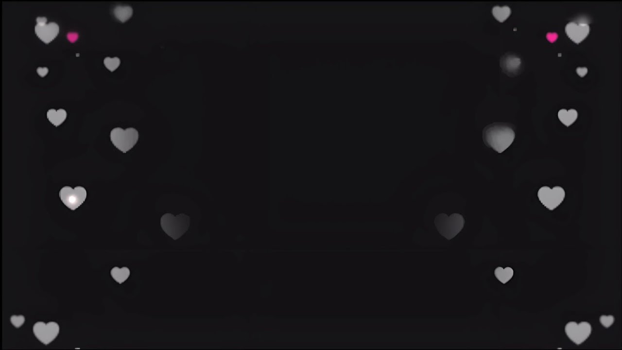 White heart effect black screen video | black screen heart animation ...