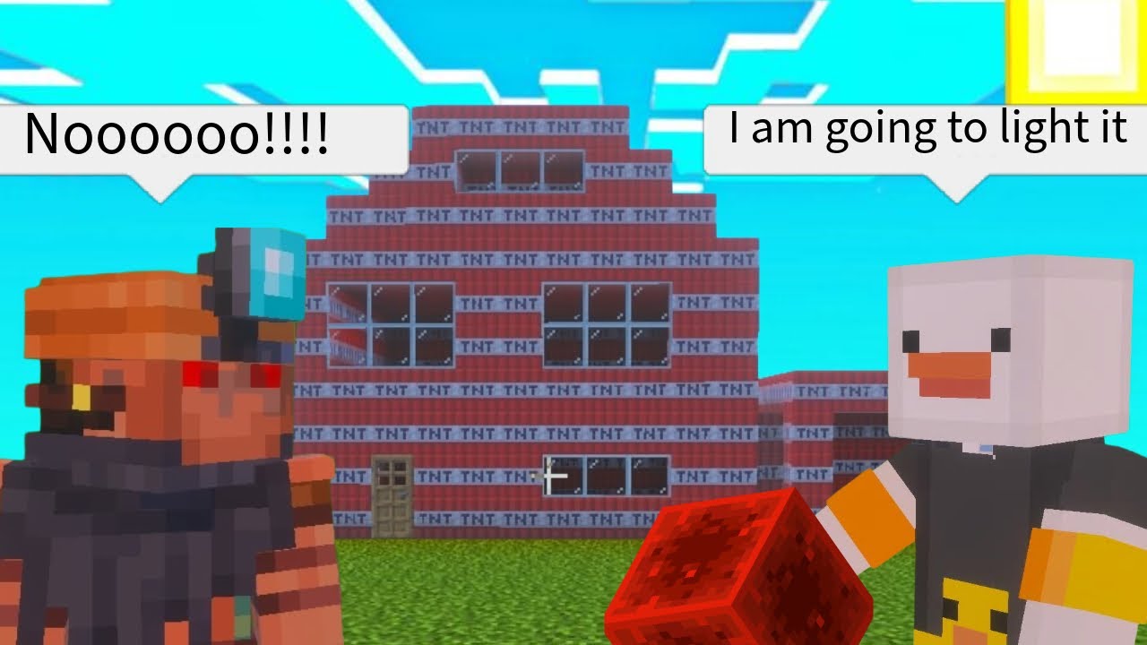 Blowing up my friend’s Minecraft house! *Prank* - YouTube