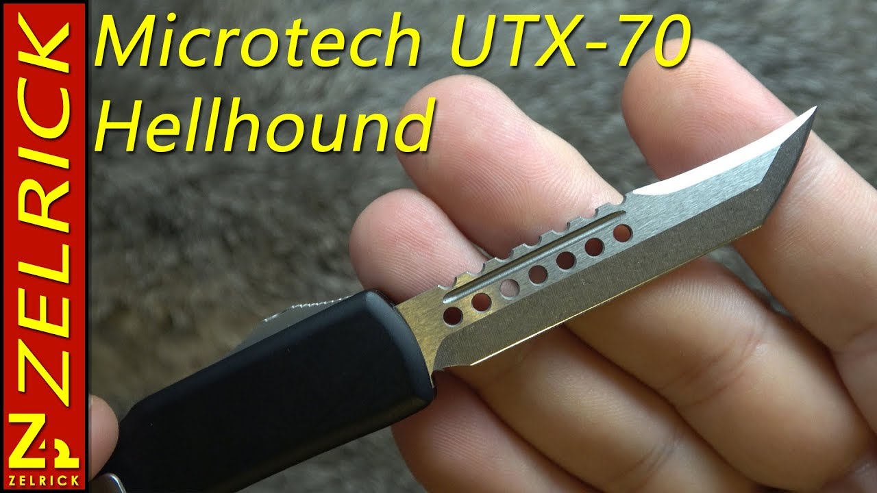 Microtech UTX-70 Hellhound Tiny Badassery - YouTube