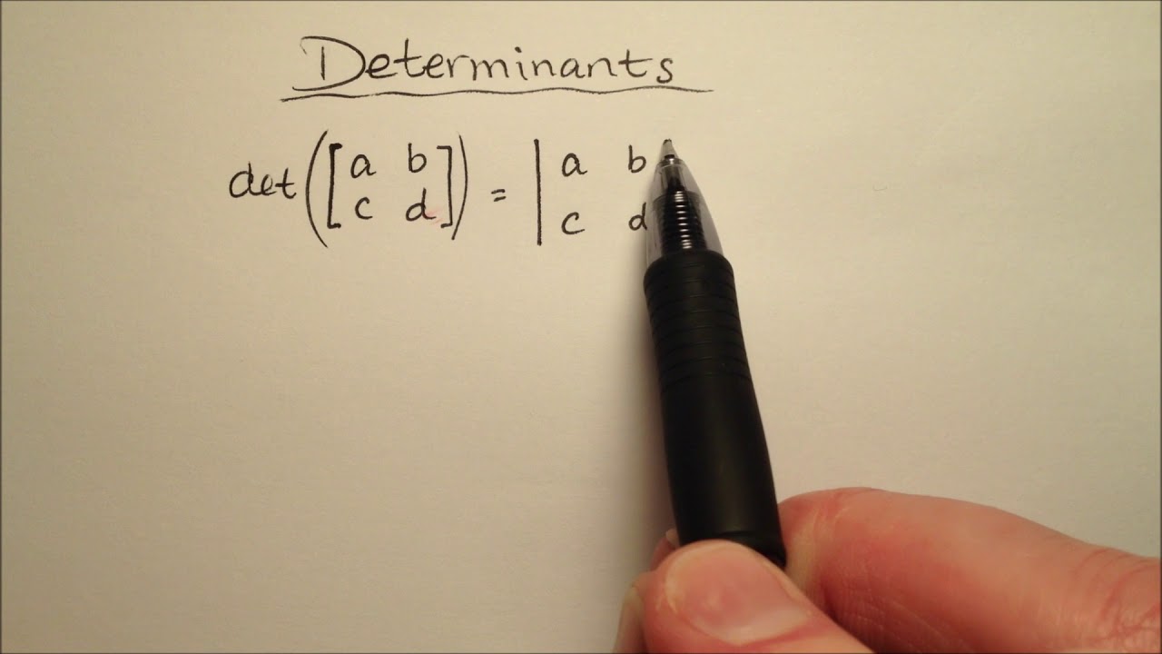 Introduction to Determinants, 2x2 - YouTube