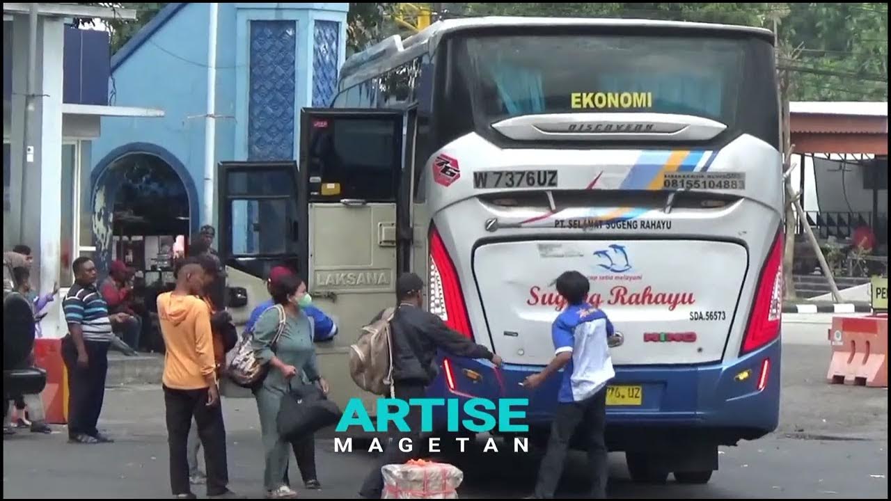 ARTISE MAGETAN Turunkan Penumpang Bus Sugeng Rahayu Terminal Maospati Tahun Baru 2025 - YouTube
