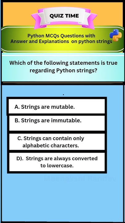 Python MCQs Questions with Answers and Explanation #interview #python #exam #viralshorts - YouTube