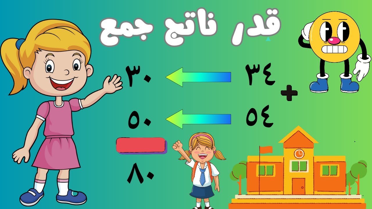 شرح درس تقدير ناتج الجمع والطرح استراتيجية اول رقم من جهه اليسار