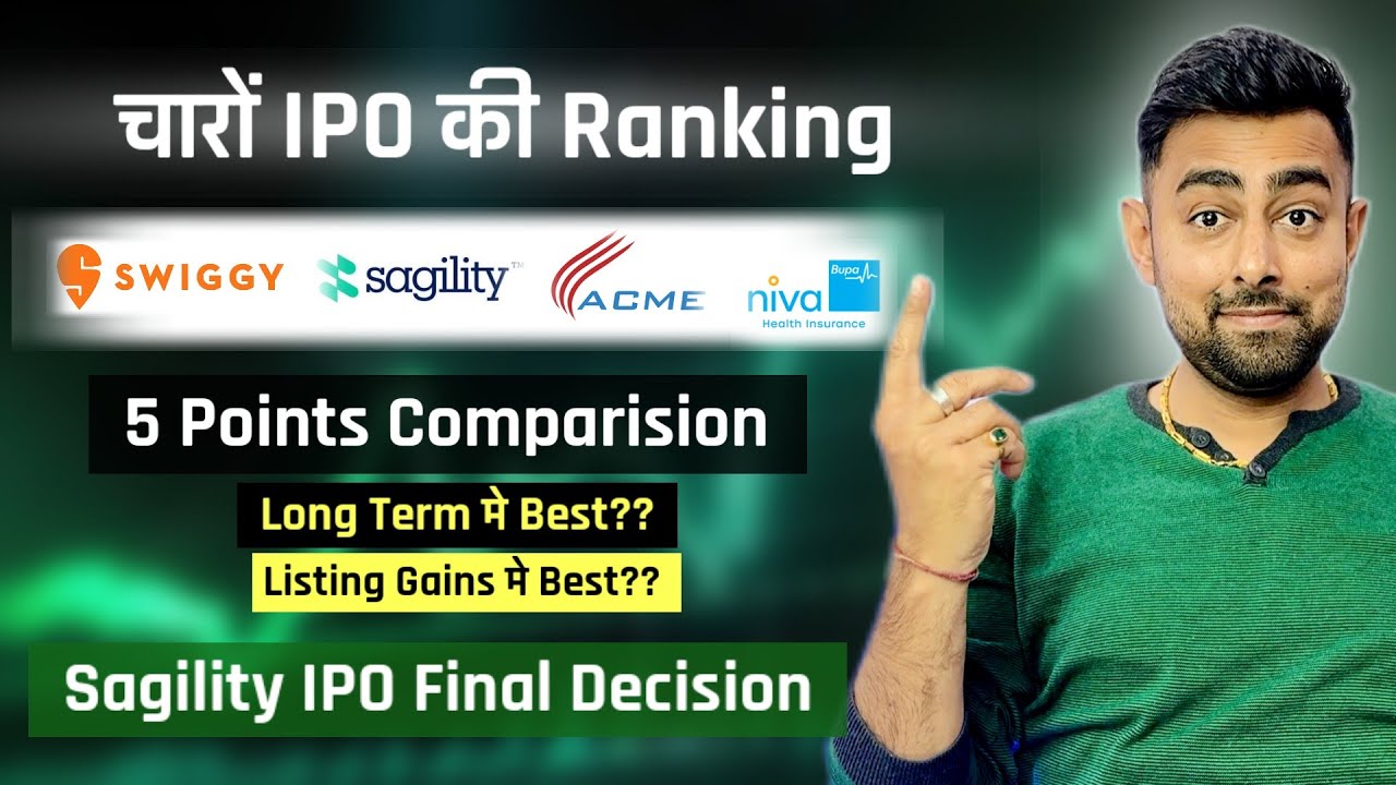 IPO Ranking | Sagility IPO Final Decision | Swiggy IPO | ACME IPO | Niva Bupa IPO | Jayesh ...