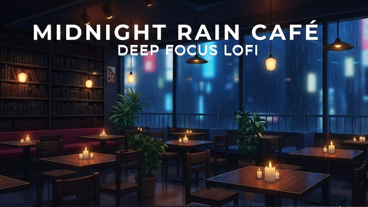 Midnight Rain Café ☕ Deep Focus Lofi — 1,5 Hours of Rainy Night Beats ...