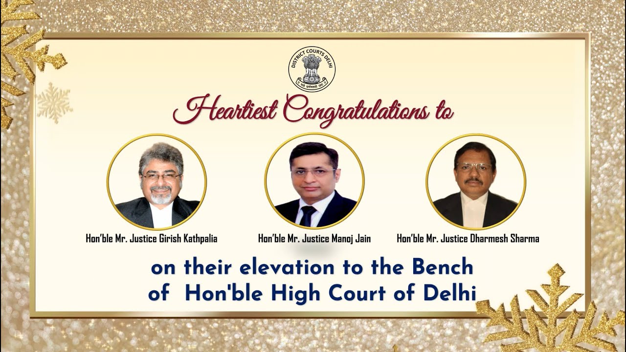Felicitation Function on elevation as Judges of the Hon’ble High Court ...