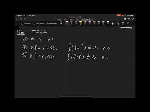 Abstract Harmonic Analysis - Lecture 9 part 2 - YouTube