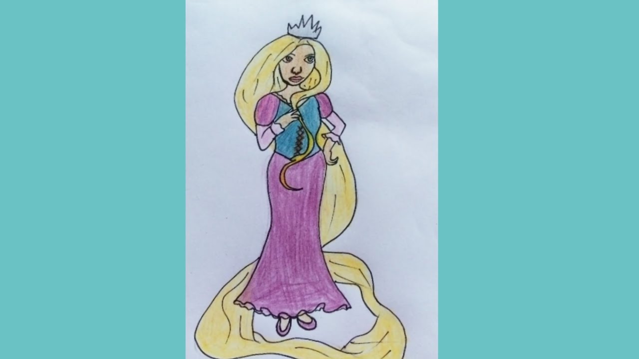 How to draw a Rapunzel step by step #Art Mix - YouTube