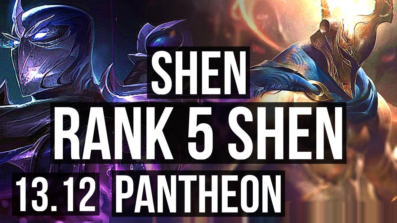 SHEN vs PANTH (TOP) | Rank 5 Shen, 7/1/9, 900+ games, 1.3M mastery | NA ...