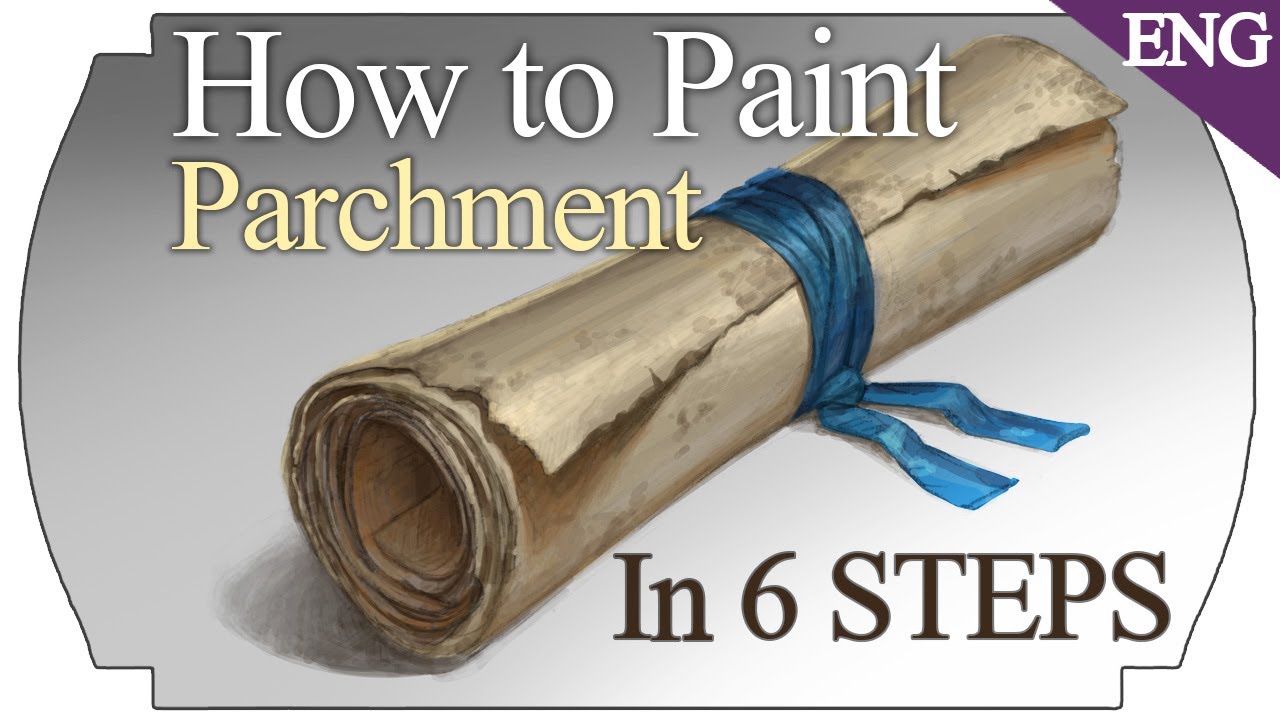 Easy Digital Painting Tutorial: How to paint Realistic Parchment in ...