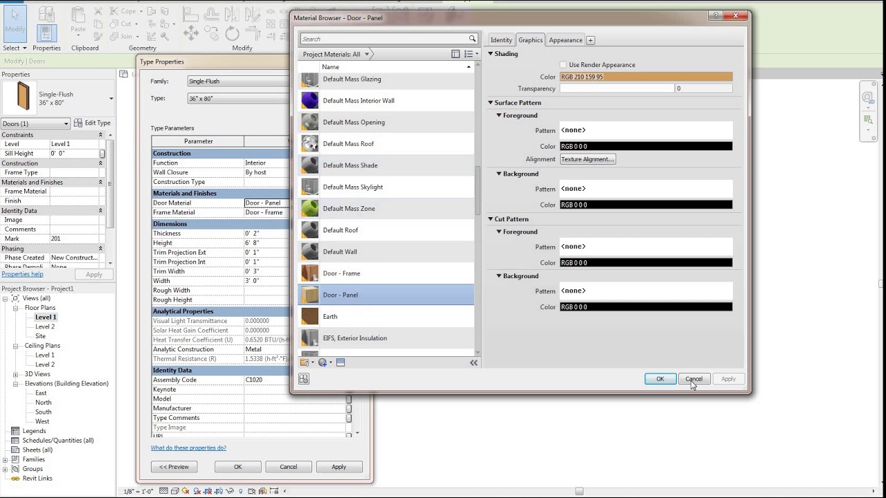 Revit 2019 - Windows and Doors - Episode 2 - Properties and Type ...