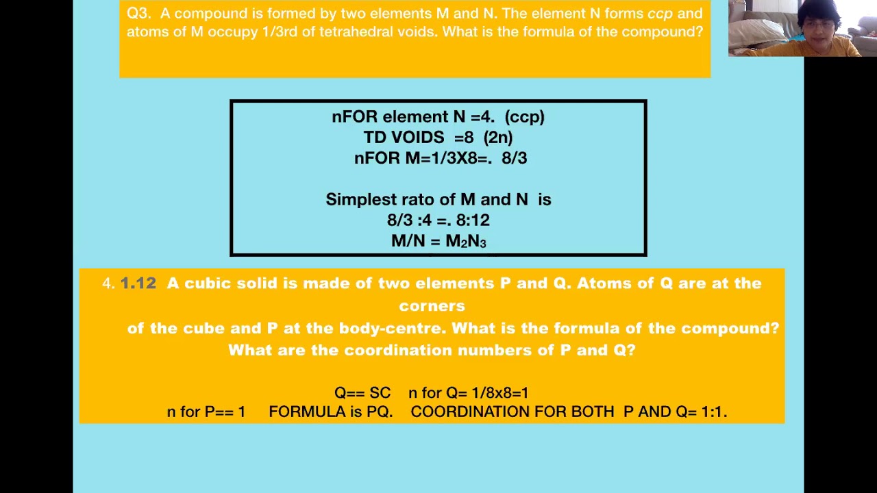 chemical formula :unit cell: ionic solid - YouTube