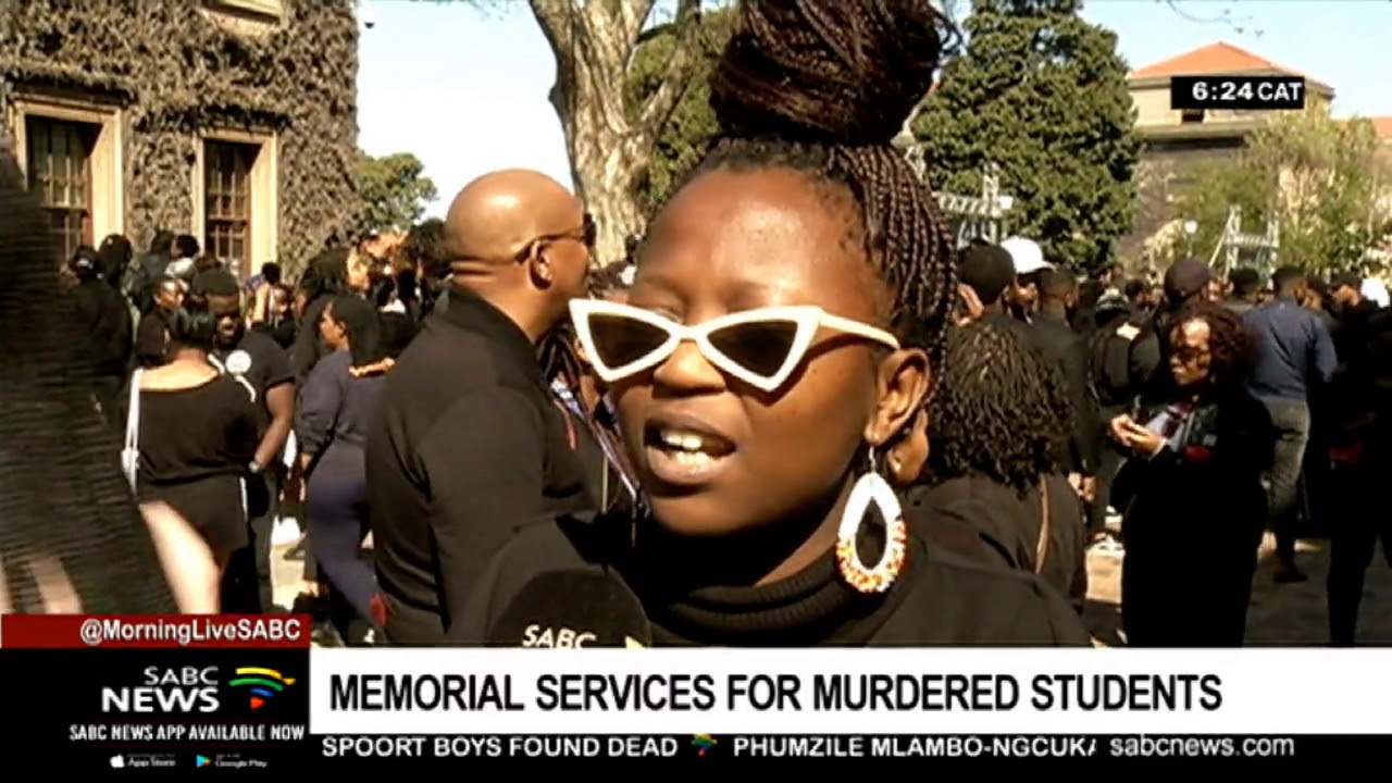 Emotional memorial service for murdered students - YouTube