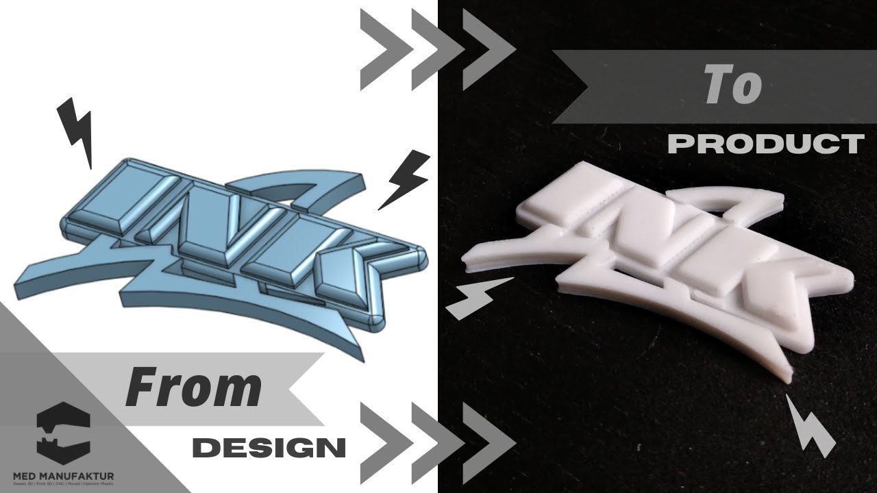 Proses Cetak Buat Emblem Logo 3D Tulisan Timbul Helm INK - 3D Printing ...