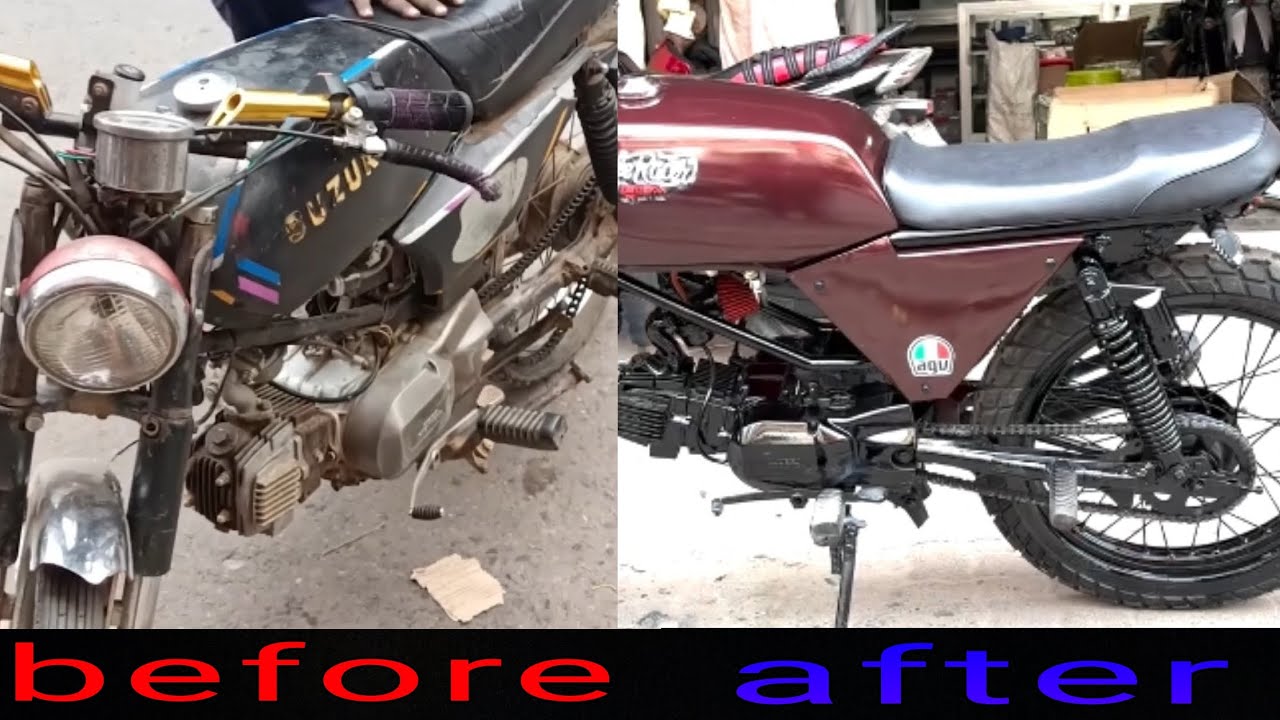 Hero Honda SS Modified Cafe Racer #a2z bike modified - YouTube
