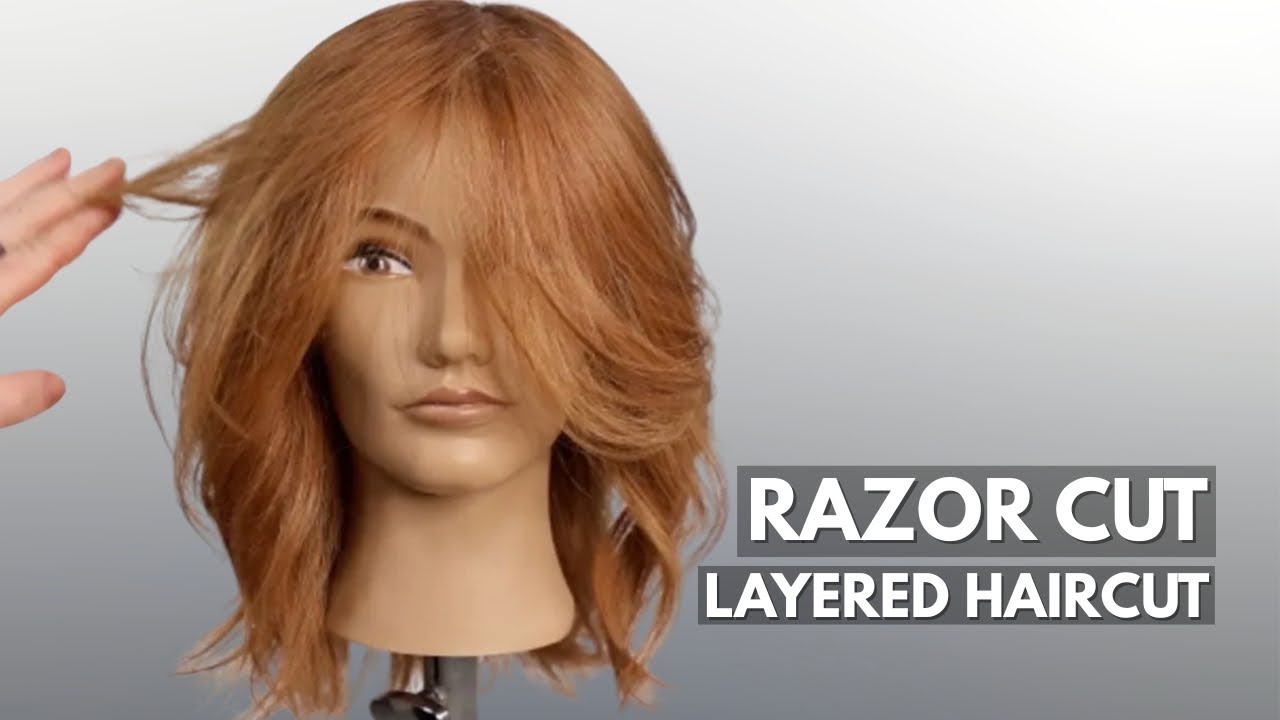 Razor Cut Layered Haircut Tutorial - YouTube