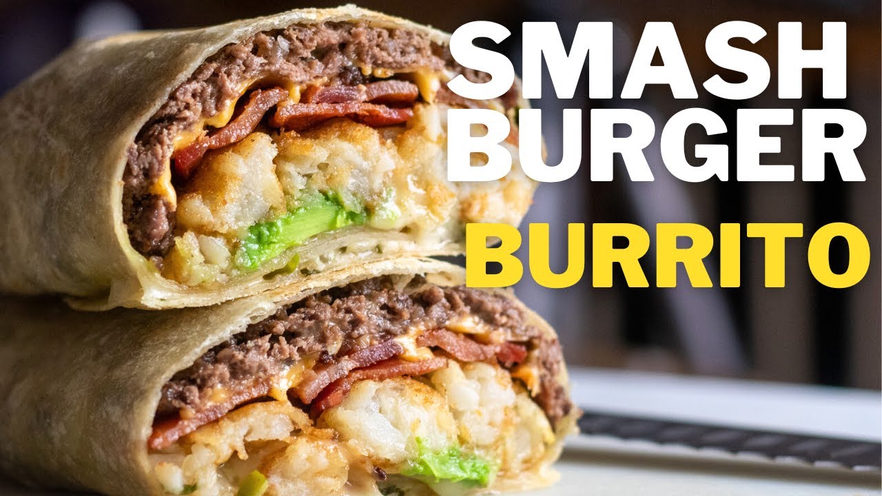 How to make a bacon SMASH BURGER Burrito - YouTube